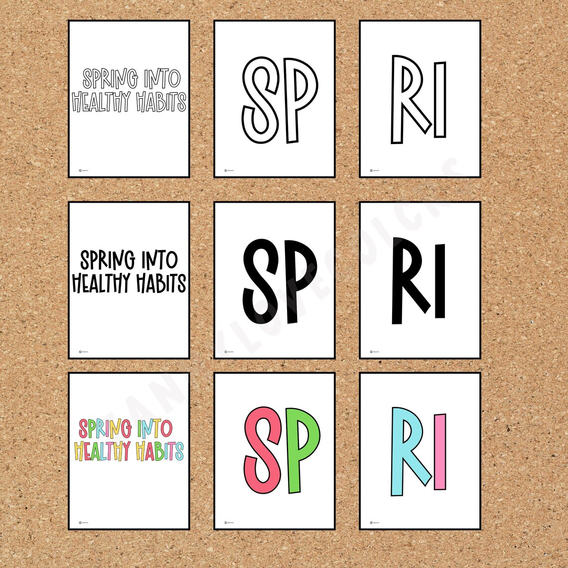 Spring Mental Health Bulletin Board March April Classroom Door Decor ...