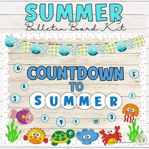 Countdown to Summer Bulletin Board Kit | May and June Door Decor | End ...