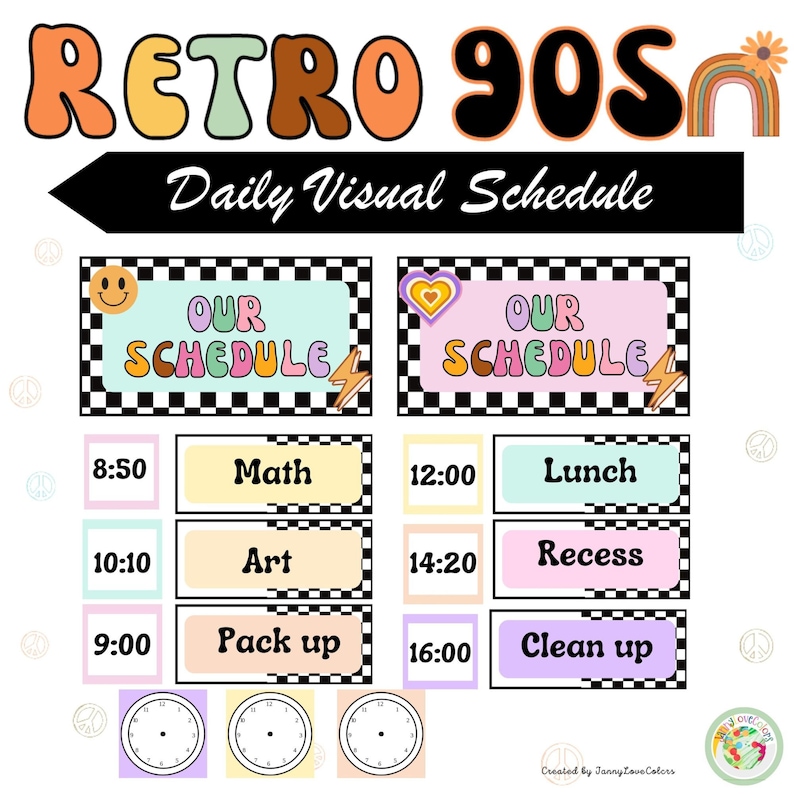 Retro 90s Theme Classroom Decor BUNDLE | Printable | Digital Download ...