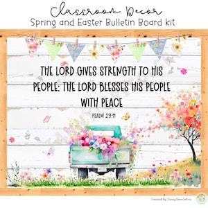 Spring Bulletin Board Kit | Christian Bible Verse Bulletin Board ...