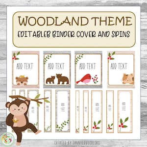 Woodland Animal Theme Classroom Decor Bundle, Printable, Easy Bulletin ...