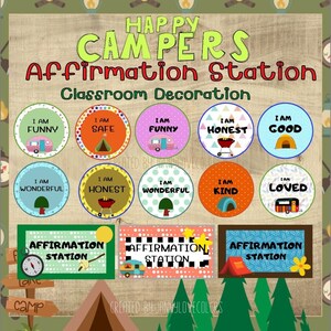 Happy Camper Classroom Decor Bundle: Bulletin Board Kit (PDF) - Etsy
