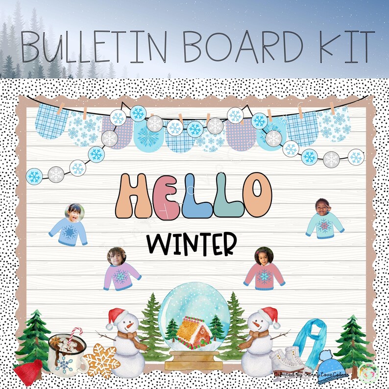Cozy Winter Sweater Bulletin Board Kit (digital Download) - Etsy