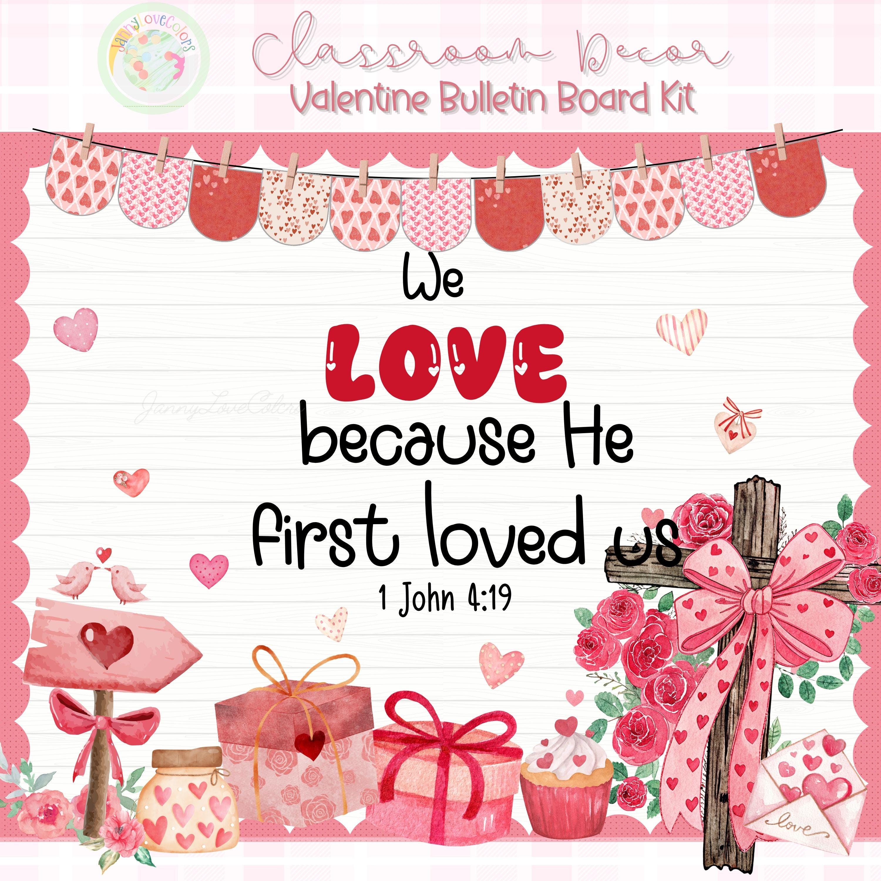 Christian Valentine Bulletin Board | February Bible Verse Christian ...