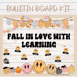 Retro Fall Bulletin Board Kit Classroom Decor October and November Fall ...