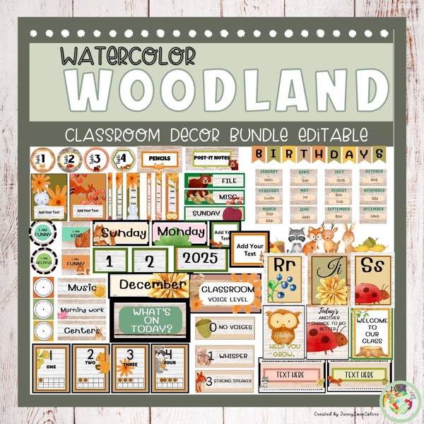 Woodland Classroom Theme - Etsy