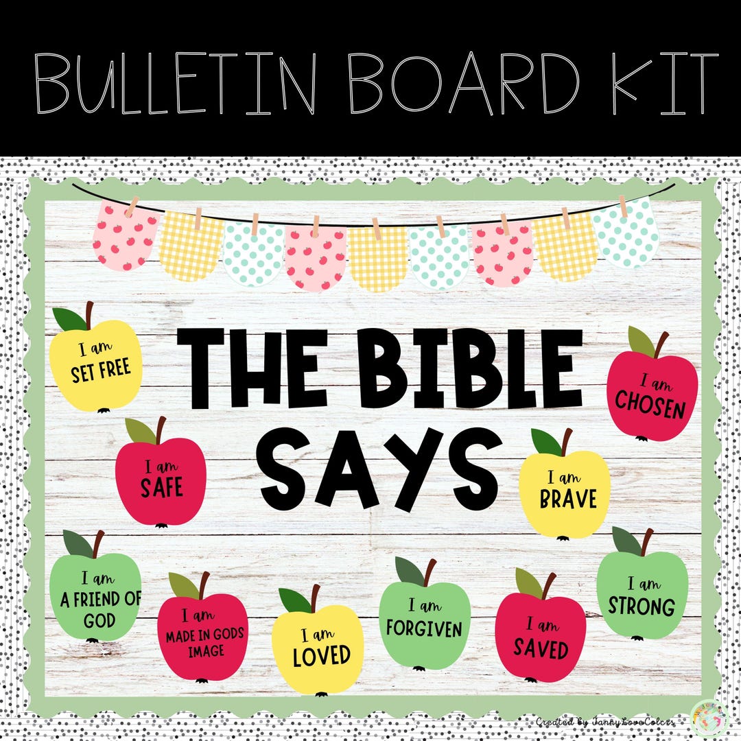 Bible Classroom Decor | Bible Verse Bulletin Board Decor | Bible ...