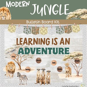 Modern Jungle Back to School | Classroom Decor | Bulletin Board Kit ...
