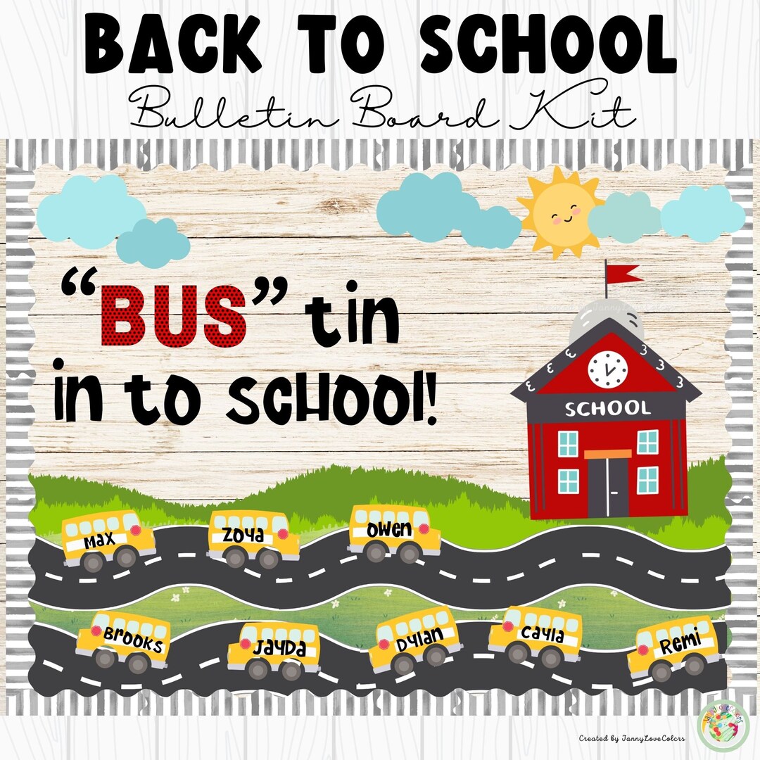 Bus Back to School Bulletin Board Kit | Door Decor | Classroom Decor - Etsy