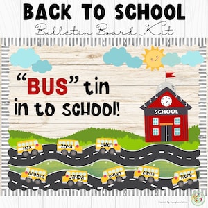Bus Back to School Bulletin Board Kit | Door Decor | Classroom Decor - Etsy
