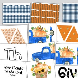 Christian Thanksgiving Bulletin Board Kit Bible Verse Door Decor - Etsy