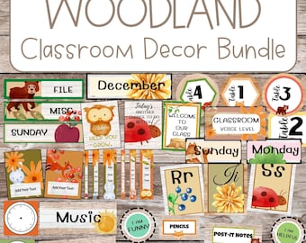 Forest Classroom Decor Bundle - Etsy