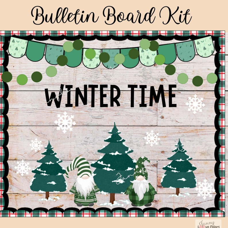 Winter Gnomes January Bulletin Board Kit or Door Decoration - Etsy