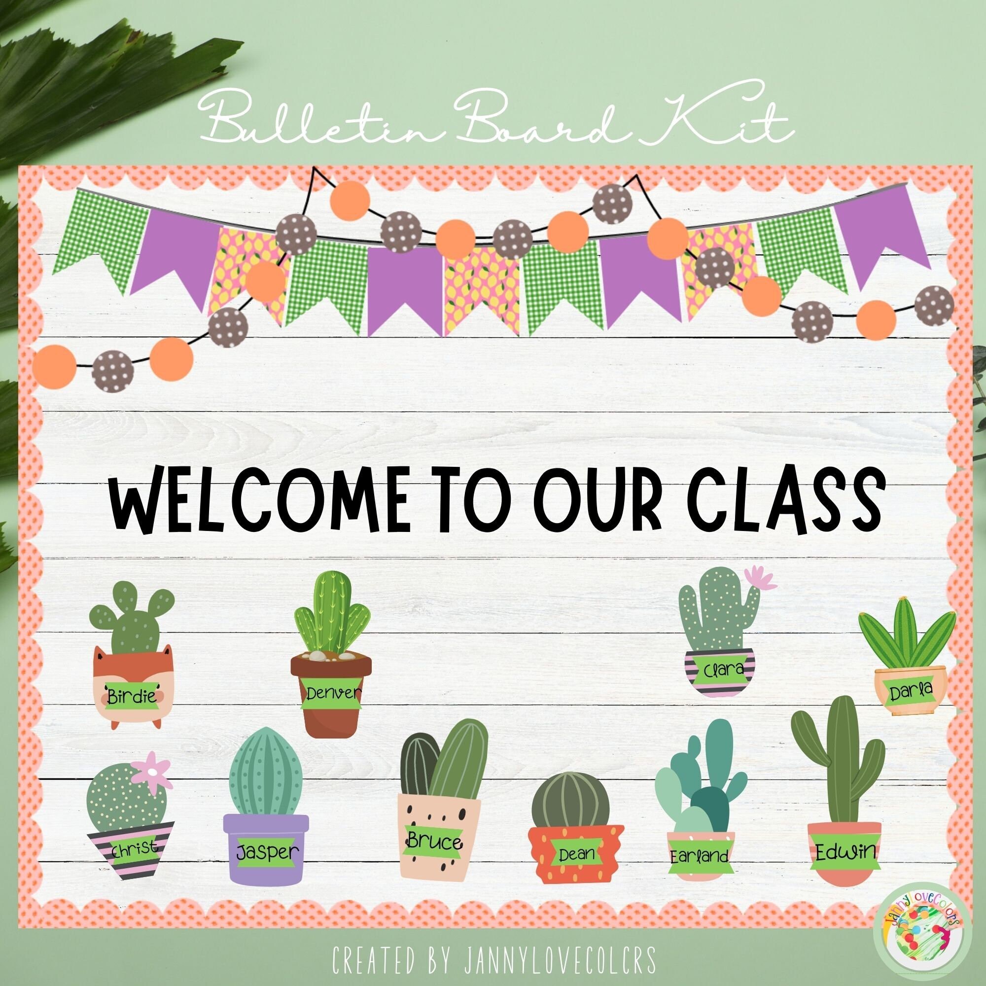 Cactus Bulletin Board Kit Door Decor Back to School Classroom Decor ...