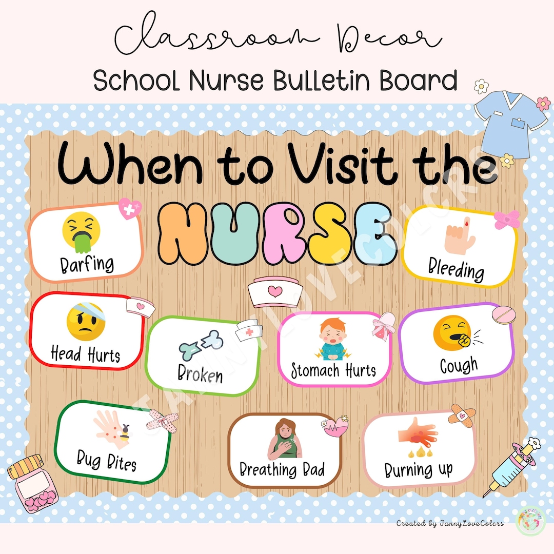 School Nurse Bulletin Board Kit: Classroom Decor (PDF File) - Etsy