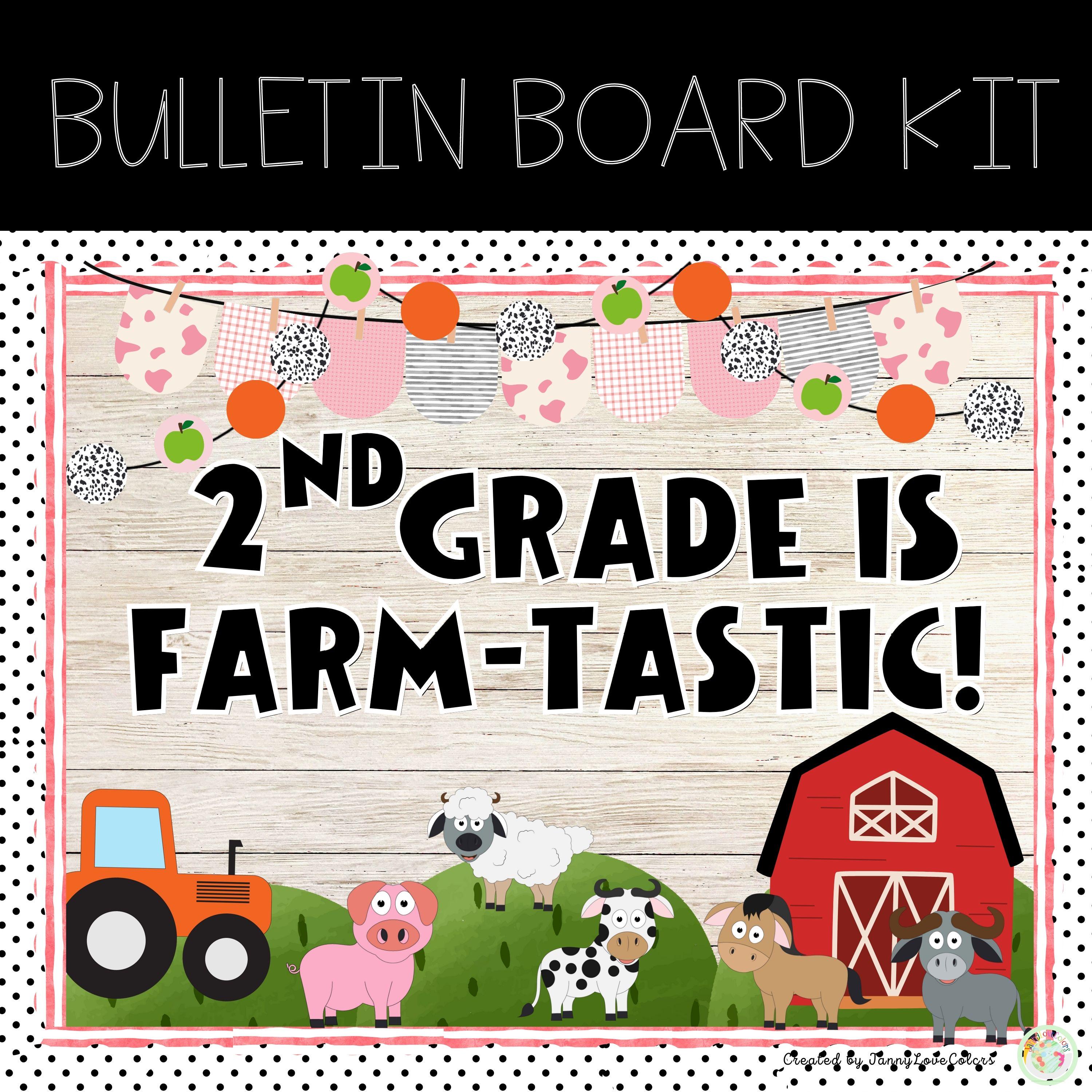 Farm Animals Bulletin Board Kit: Kindergarten Classroom Decor (digital ...