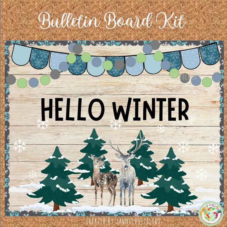 WINTER Bulletin Board Winter Bulletin Board Kit Classroom Decor ...