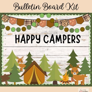 Camping Classroom Bulletin Board Kit: Happy Campers Decor (PDF) - Etsy