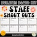 Staff Shout Outs Bulletin Board Letters Shout Out Cards Groovy ...