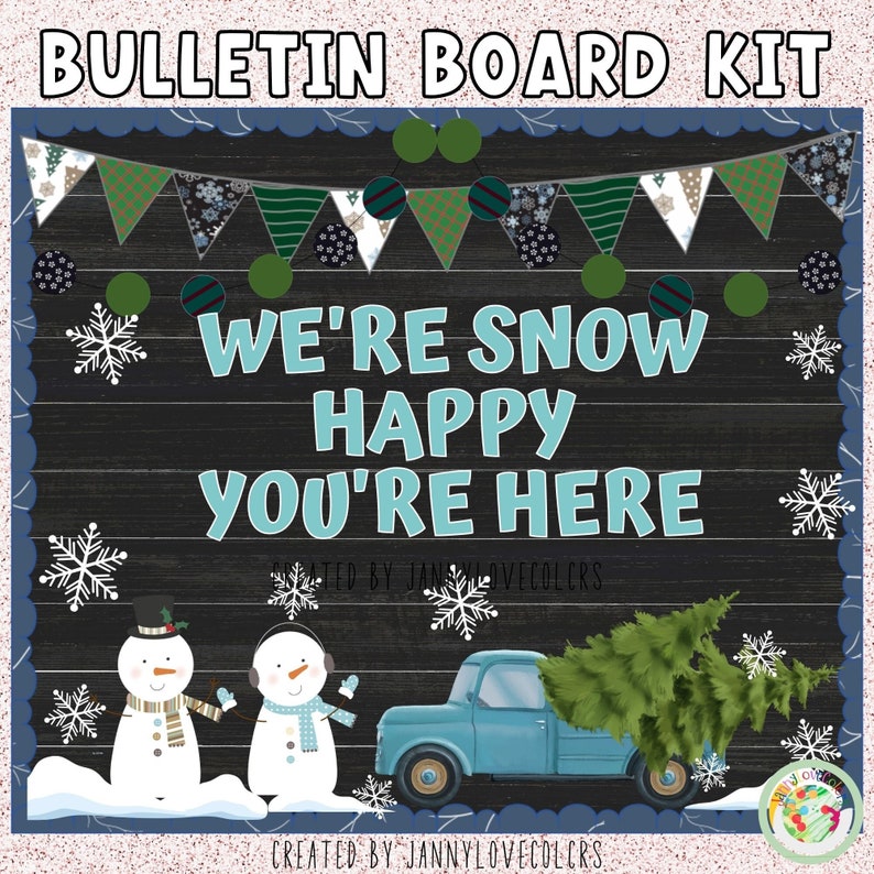 Winter Snowman Door Display January Bulletin Board Winter Bulletin ...