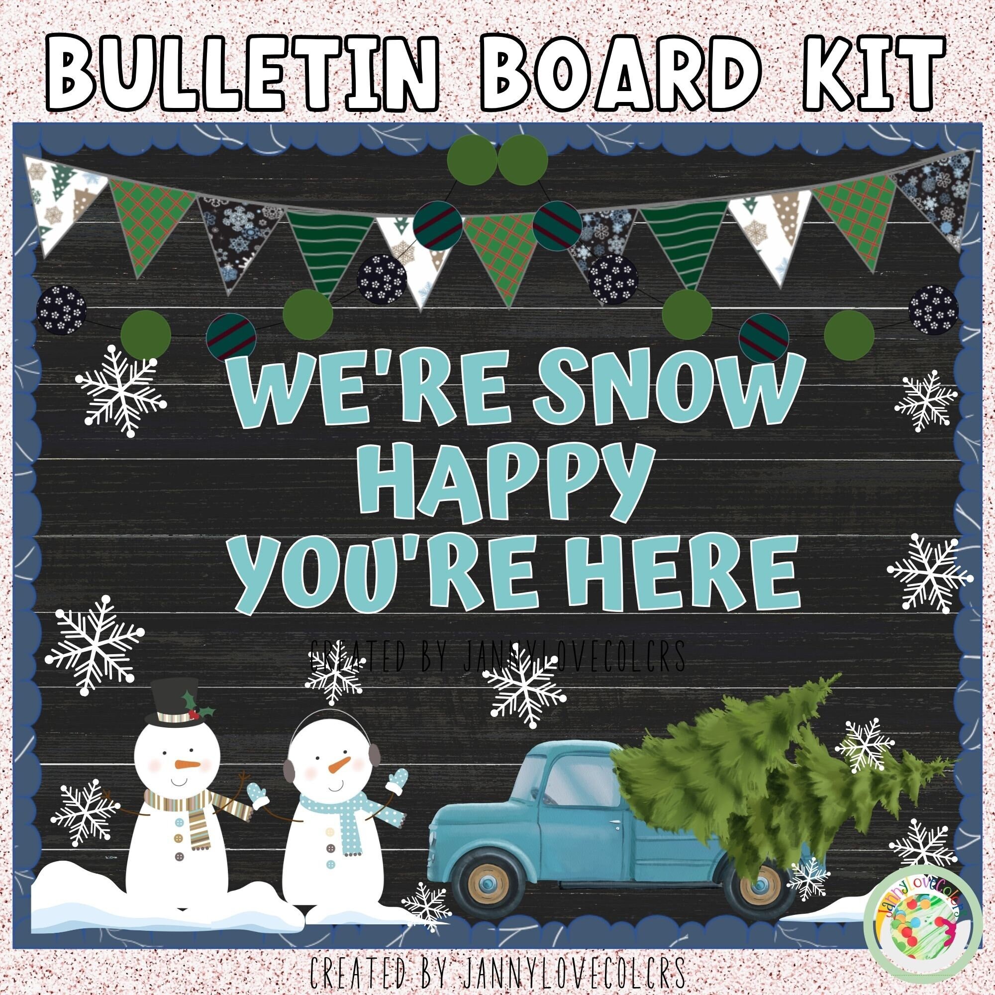 Winter Snowman Door Display January Bulletin Board Winter Bulletin ...