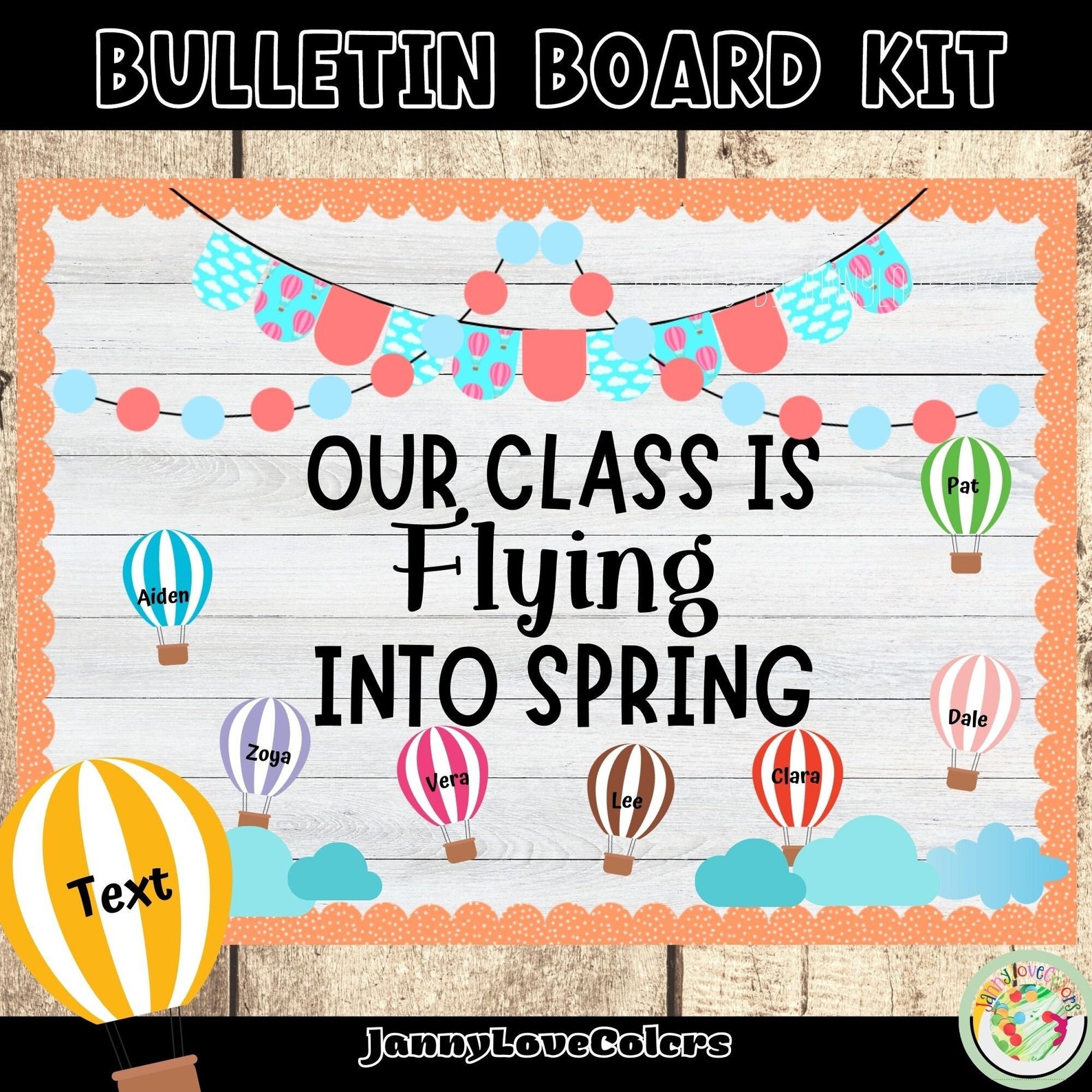 Soaring to New Heights Hot Air Balloon Bulletin Board Door - Etsy