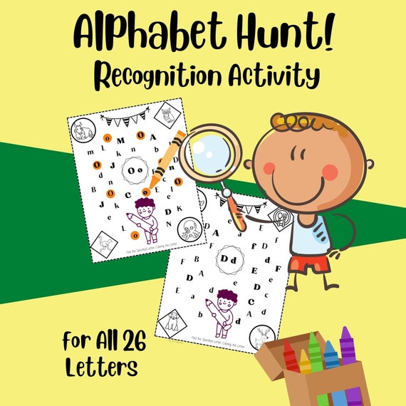 Letter Recognition. Alphabet Hunt Alphabet Recognition - Etsy