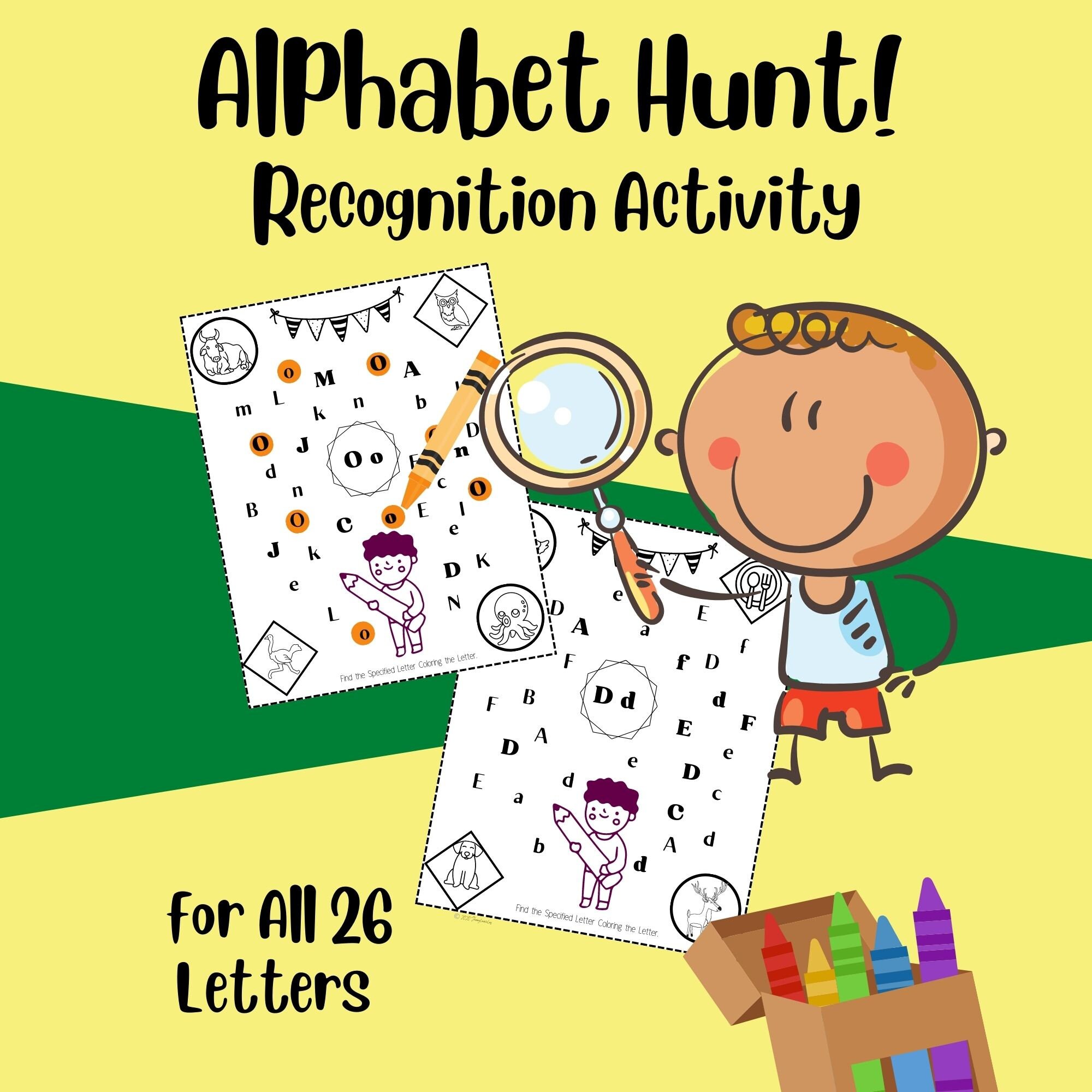 Letter Recognition. Alphabet Hunt Alphabet Recognition - Etsy