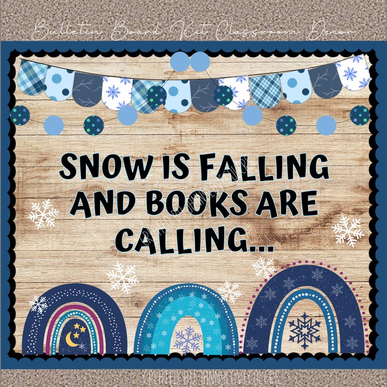 Winter Bulletin Boards Classroom Decorations Door Decor Kit Digital ...