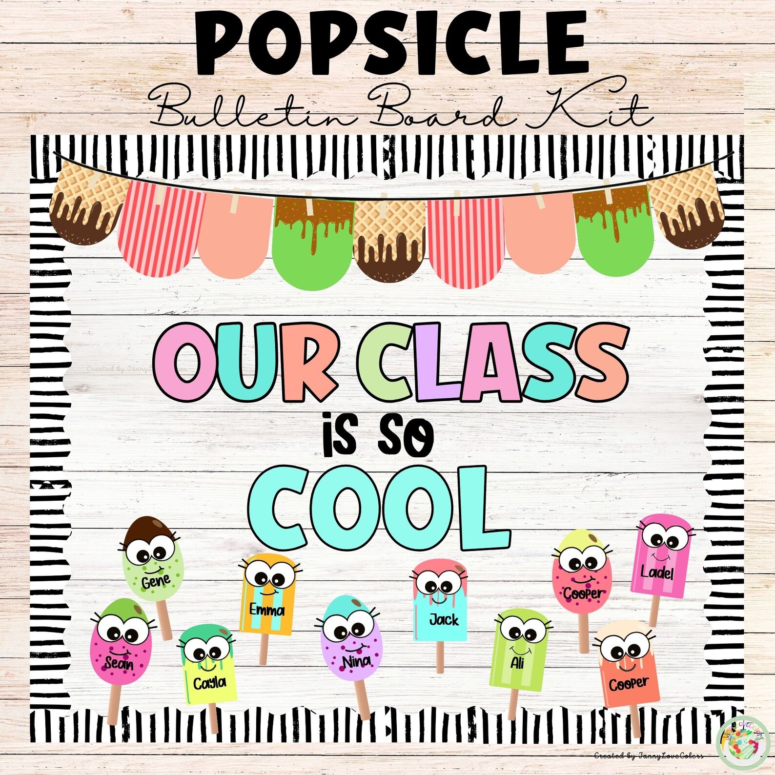 Spring Bulletin Bulletin Board Summer Popsicle Door Decor Popsicle ...