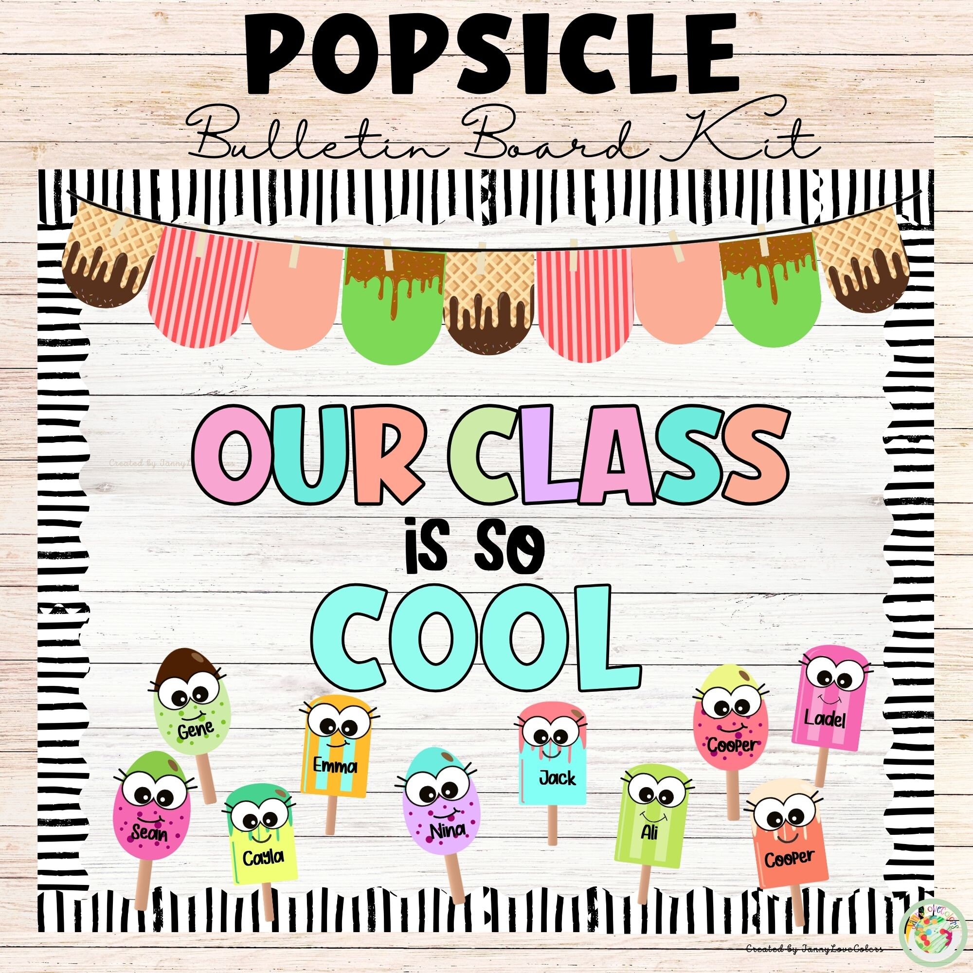 Spring Bulletin Bulletin Board Summer Popsicle Door Decor Popsicle ...