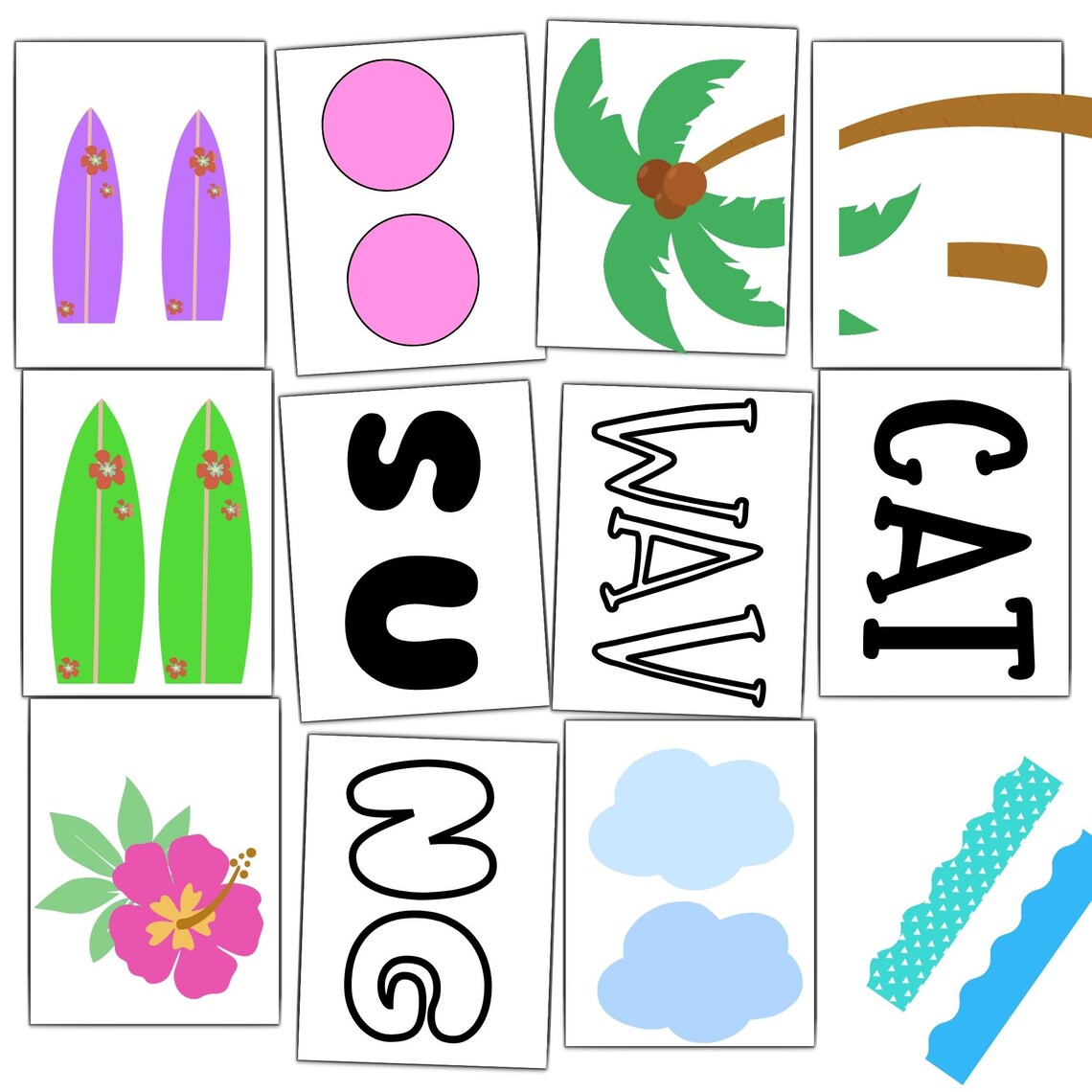 Summer Bulletin Board Surfboard Bulletin Board Back to School Door ...