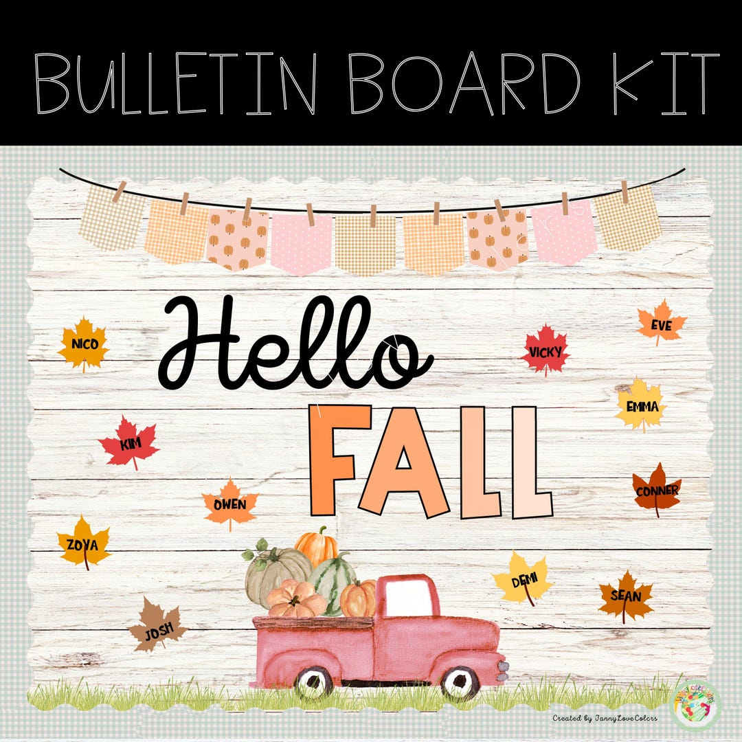 Fall Classroom Bulletin Board Kit: Autumn Decor (digital Download) - Etsy