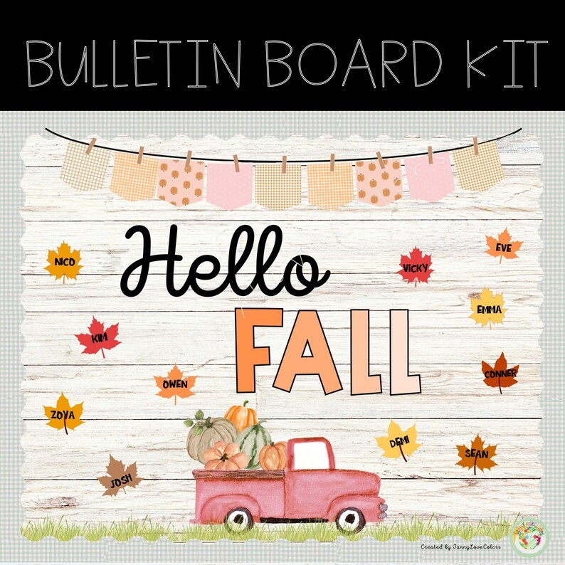 Fall Classroom Bulletin Board Kit: Autumn Decor (digital Download) - Etsy