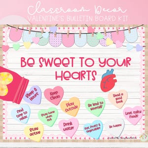 Valentine’s Day Bulletin Board | Healthy Habits Bulletin Board ...