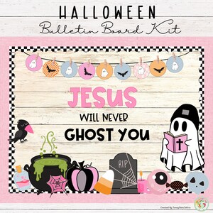 Christian Halloween Bulletin Board Kit Door Decor School Classroom ...