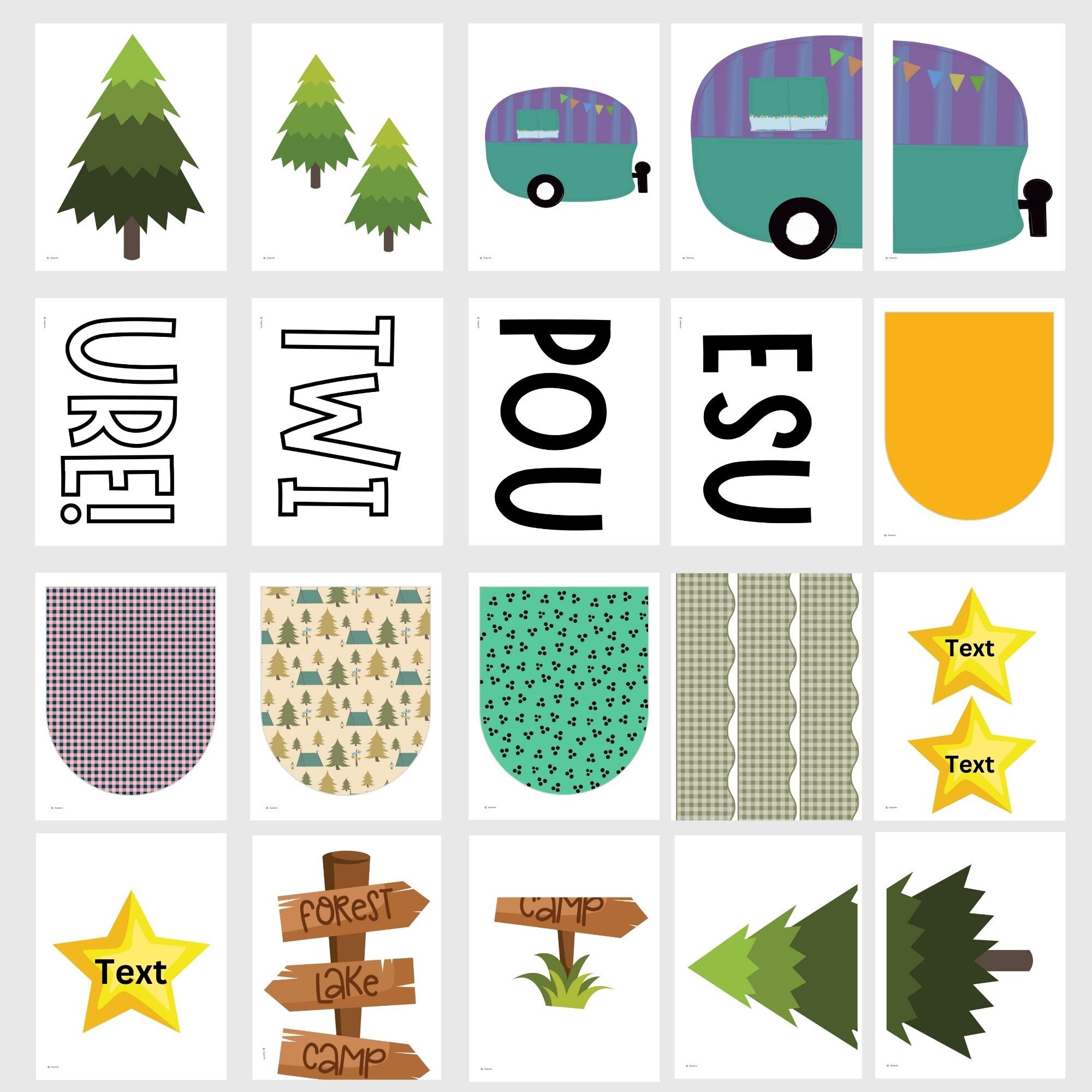 Camping Adventure Back to School Bulletin Board Kit Summer Bulletin ...