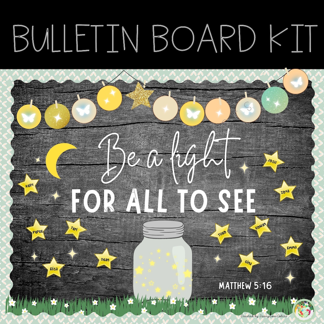 Christian Bulletin Board Kit: Bible Verse Classroom Decor (digital ...
