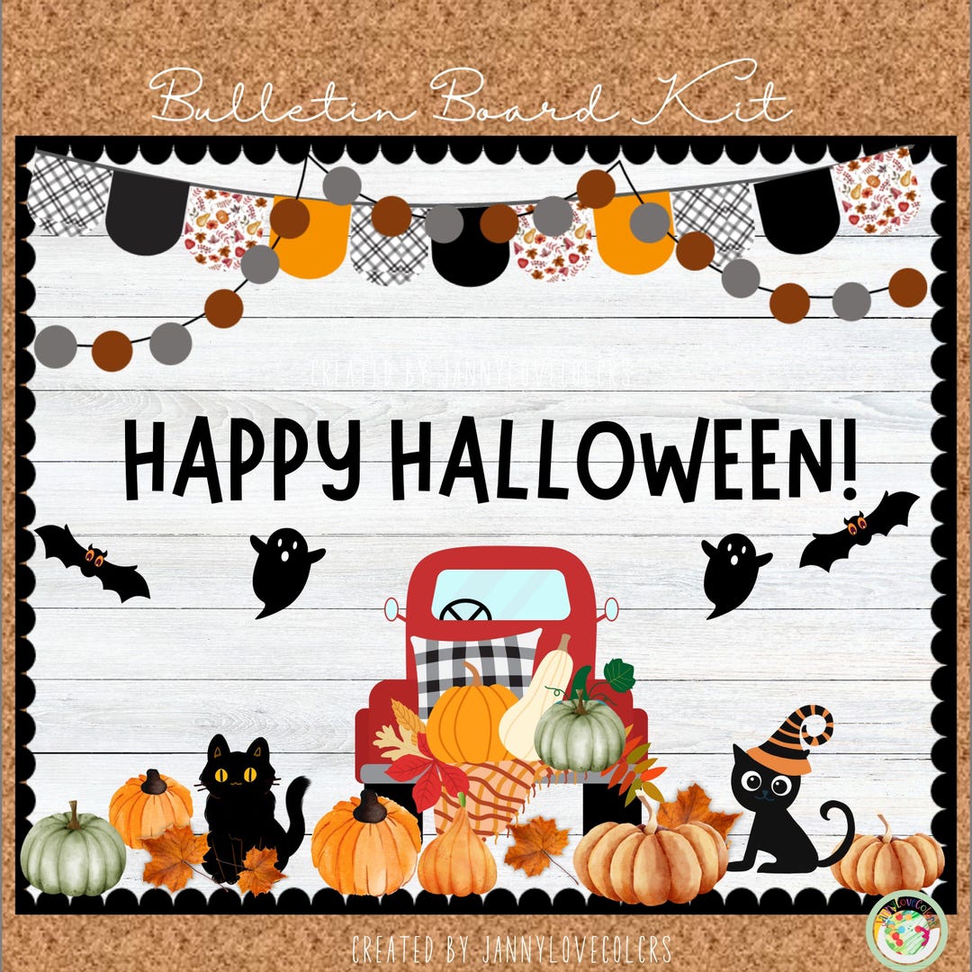 Halloween - October Bulletin Board Kit or Door Decoration - Etsy