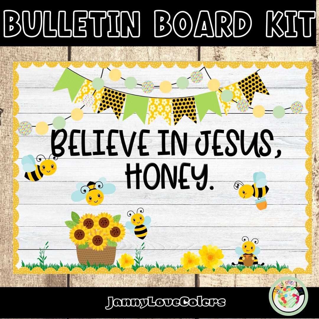 Bee Theme Spring Bulletin Board Kit Spring Door Decoration Summer ...