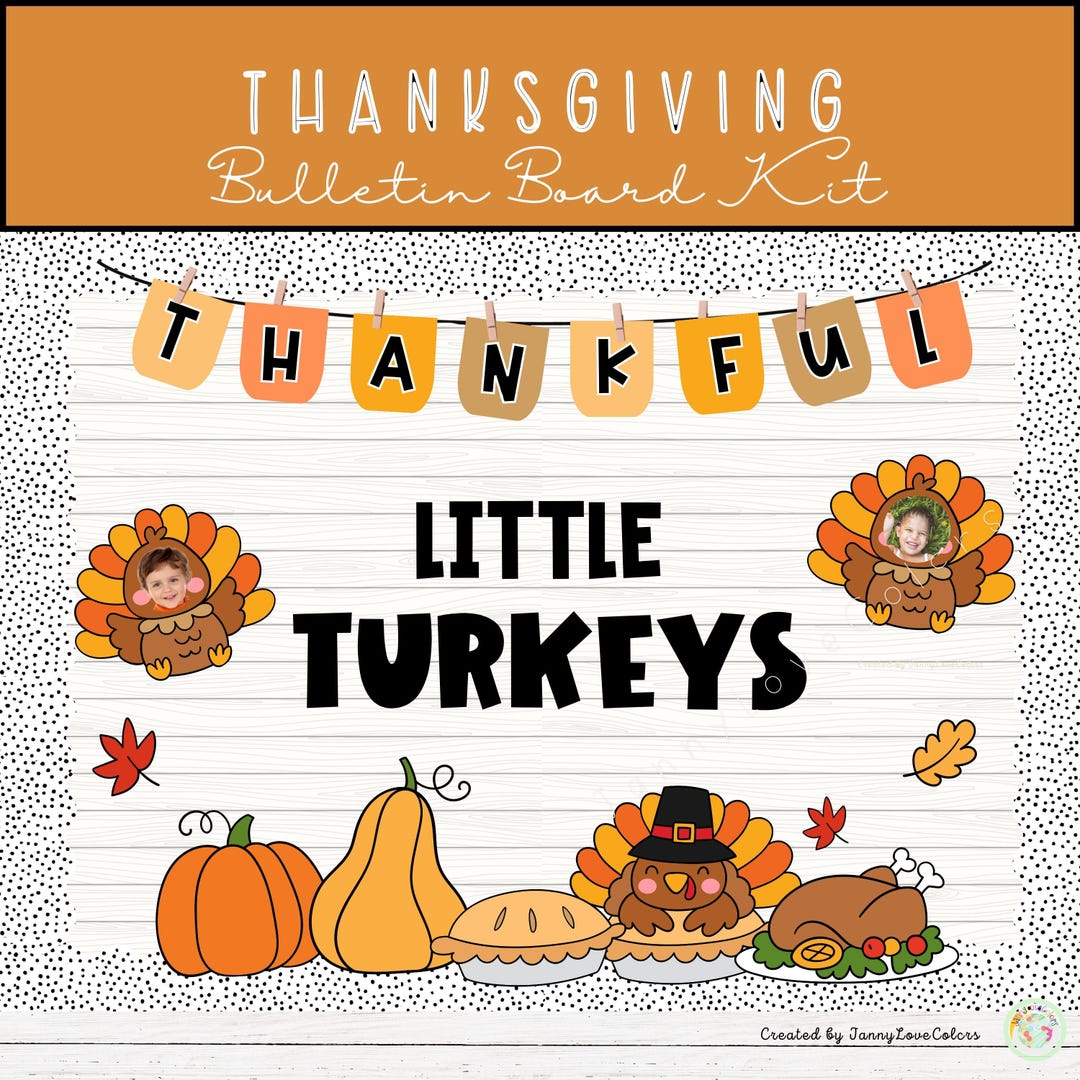 Thanksgiving Bulletin Board Kit: Fall Classroom Decor (digital Download ...
