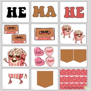 Retro Valentine's Day Bulletin Board Kit Groovy Heart-themed February ...