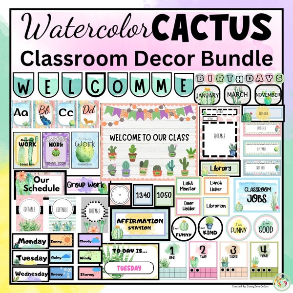 Cactus Classroom Sign - Etsy