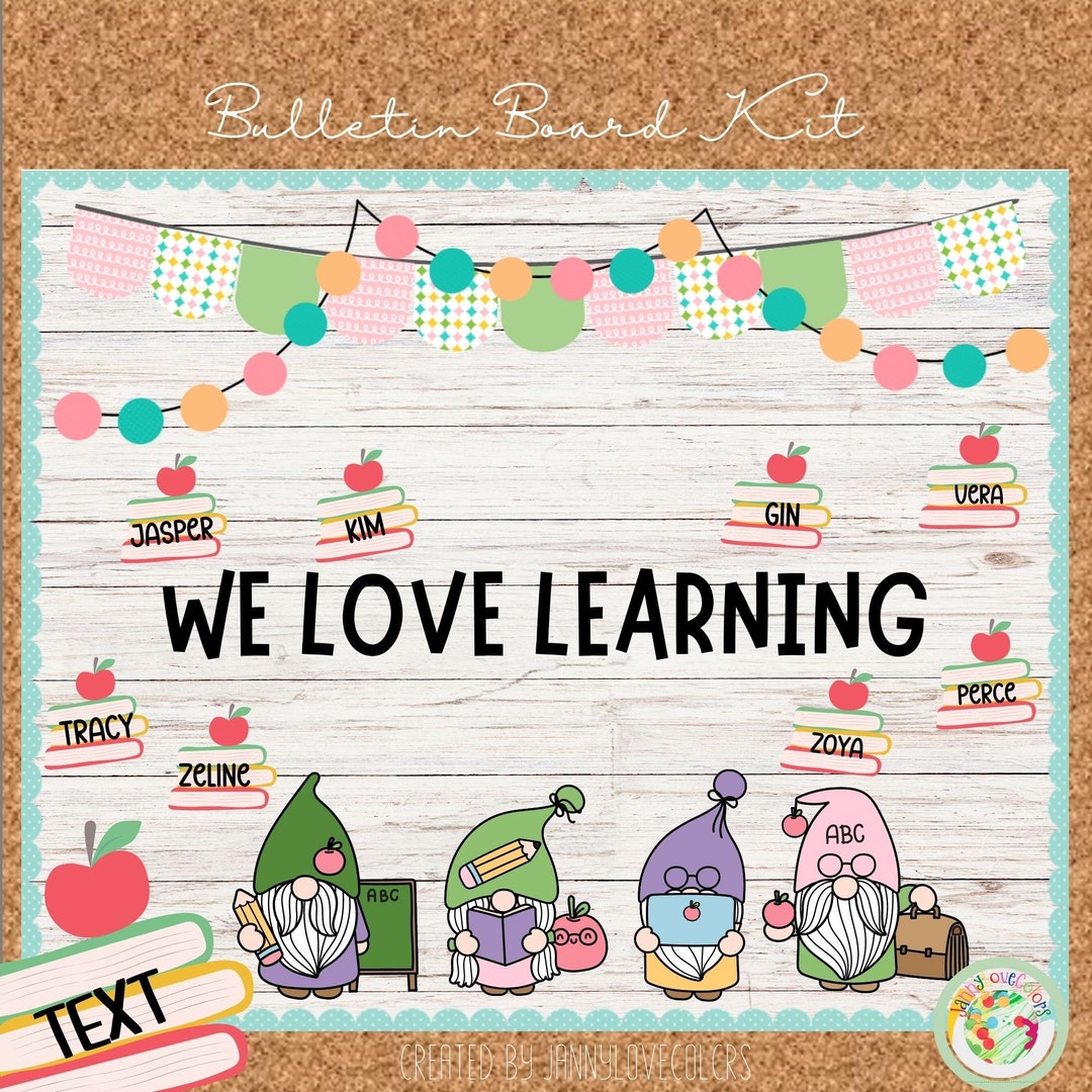 Gnome Classroom Bulletin Board Kit: Modern Decor (digital Download) - Etsy