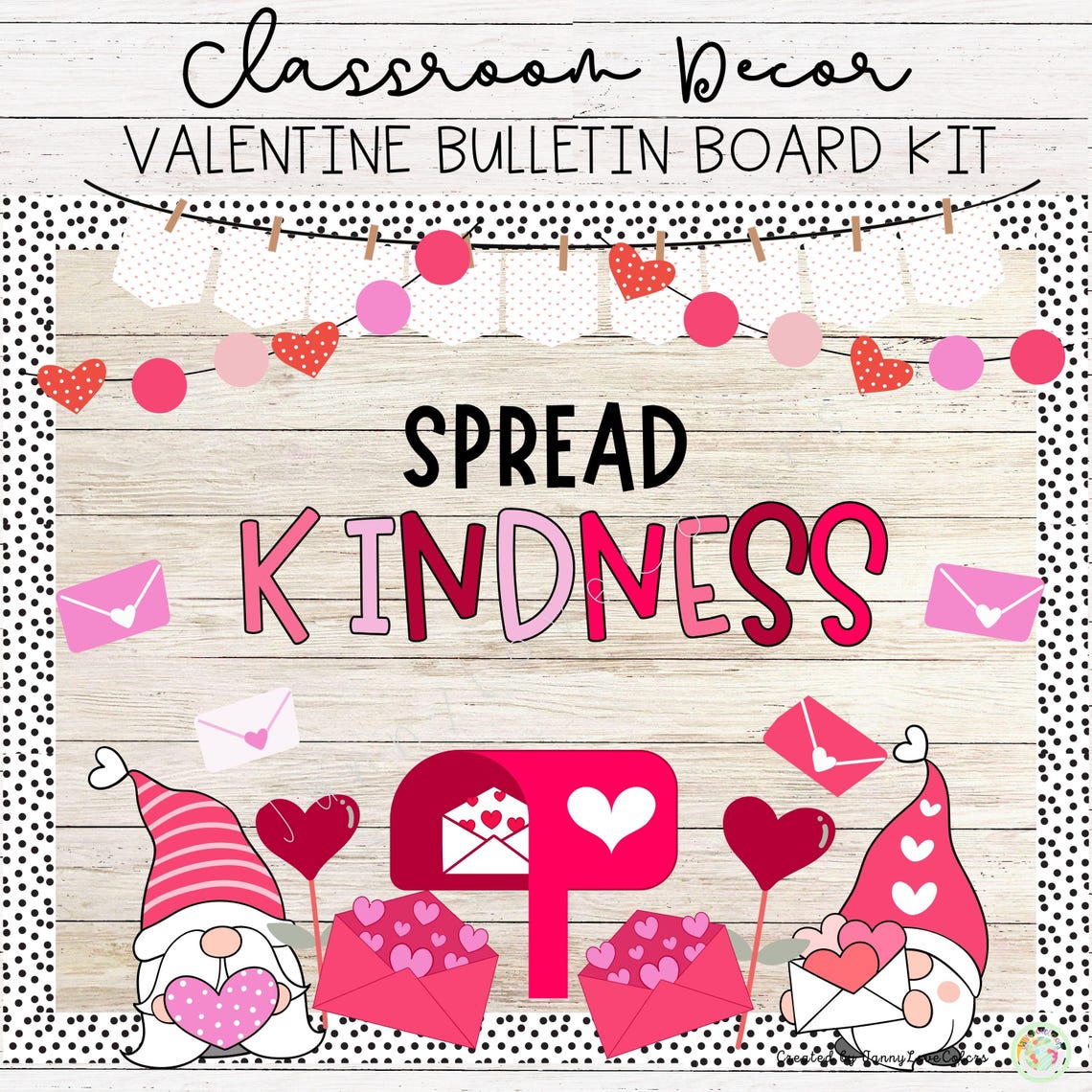 Valentine's Day Kindness Gnomes Bulletin Board Kit (PDF) - Etsy