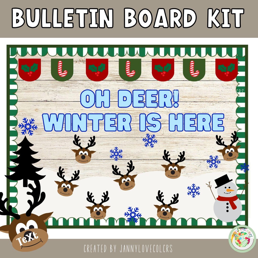 Oh Deer! Winter is Here | Bulletin Board Set | Classroom Decor - Etsy