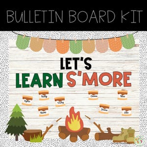 S'more Learning Campfire Bulletin Board Kit, Back to School Camping ...