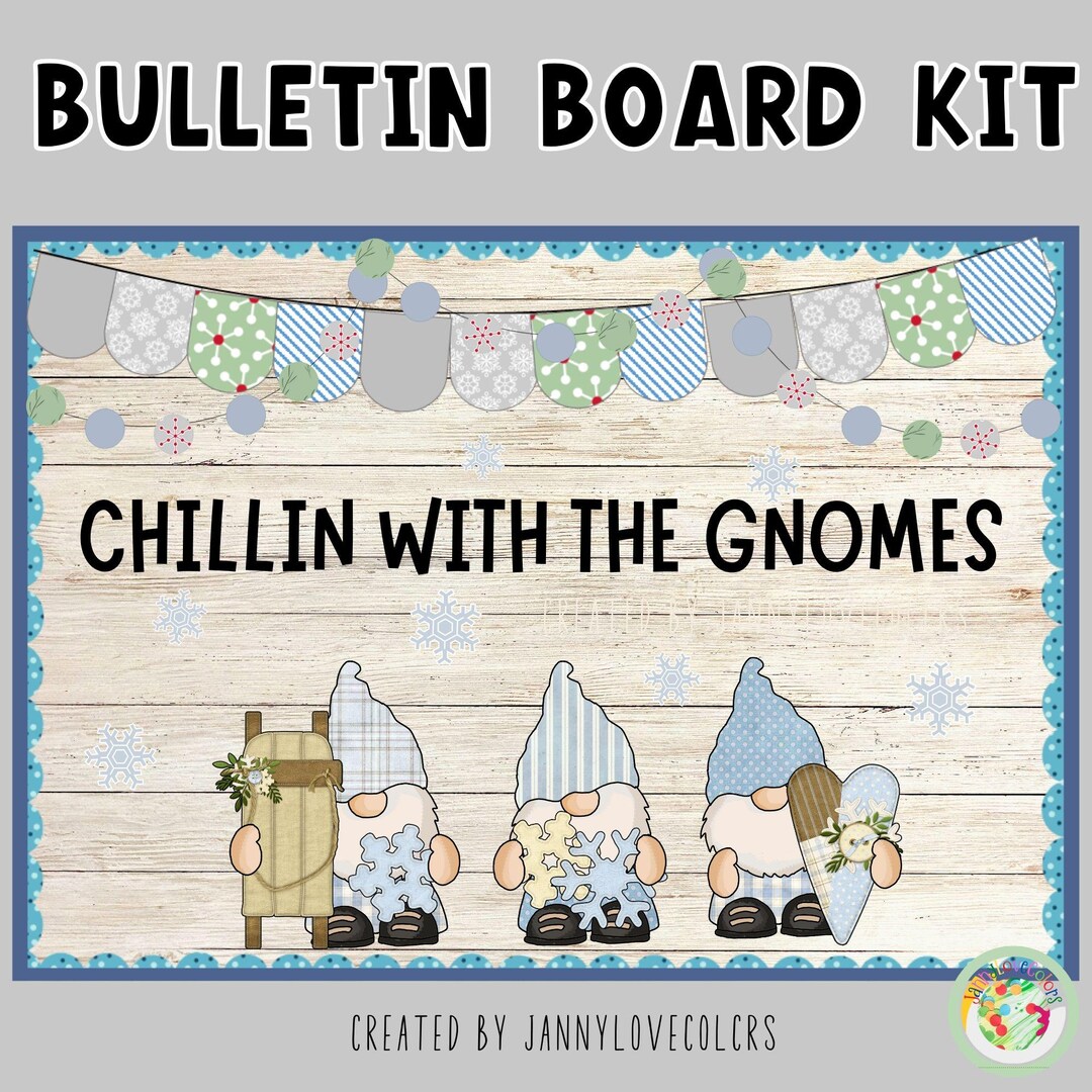 Gnomes Winter Bulletin Board Kit: Classroom Decor (digital Download) - Etsy