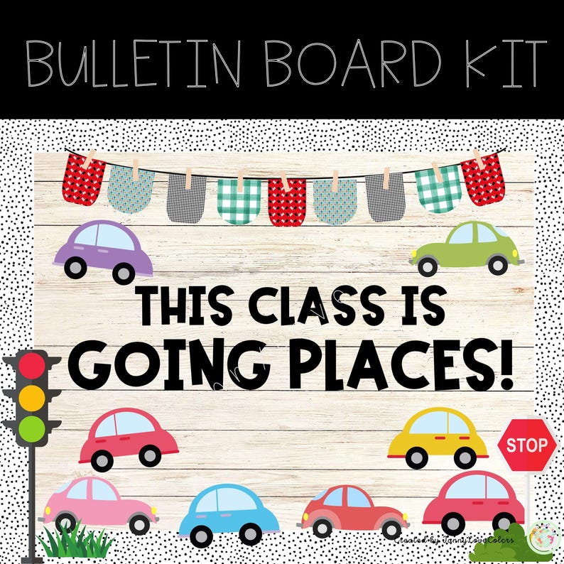 Car Theme Bulletin Board Kit: Classroom Decor (PDF) - Etsy