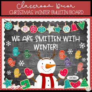 Smitten Winter Bulletin Board Kit: Christmas Classroom Decor (PDF) - Etsy
